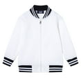LittleSpring Kids Varsity Jacket Zip up Little Girls Boys Baseball ...