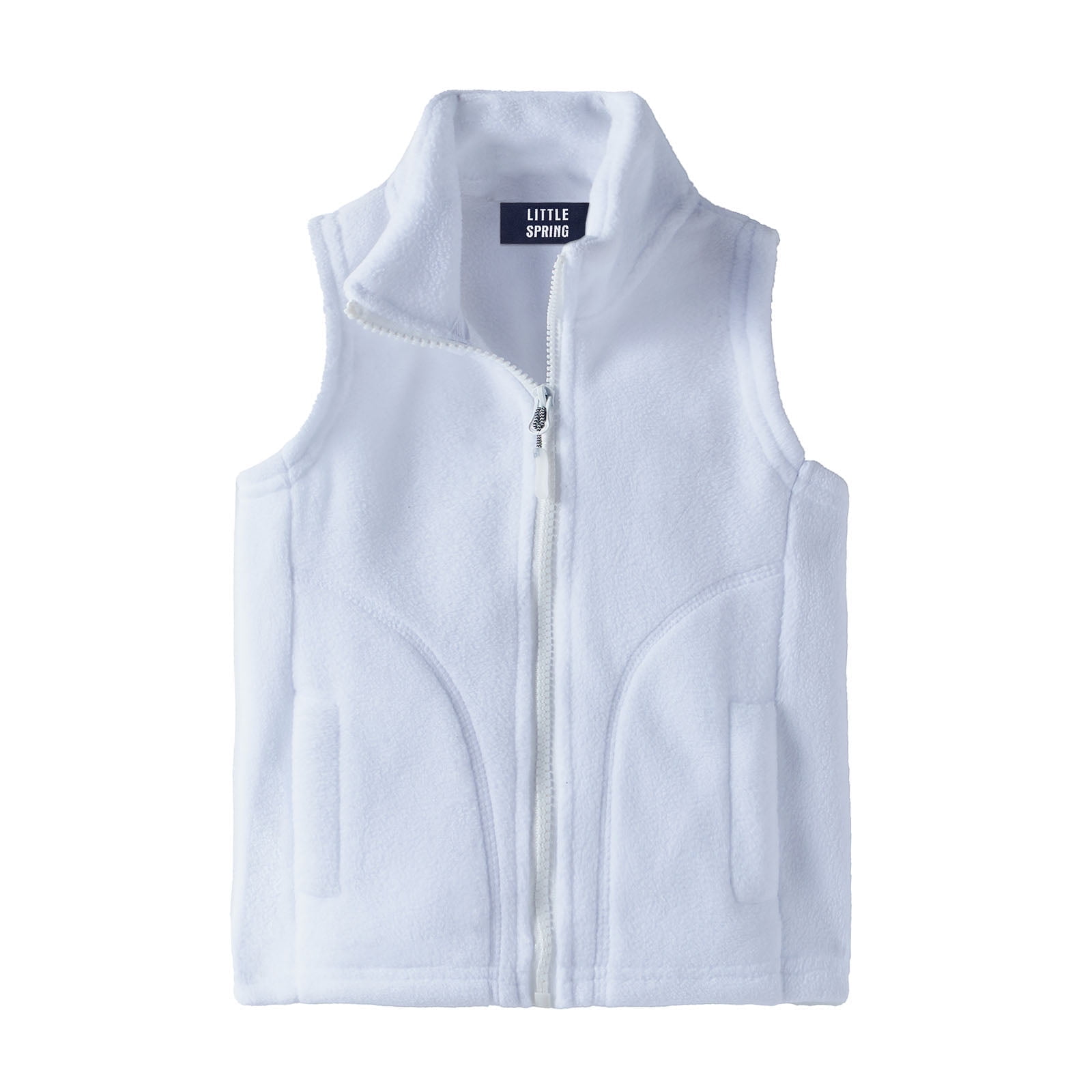 LittleSpring Boys Girls Fleece Vest for Kids Sleeveless Jackets Zip Up ...