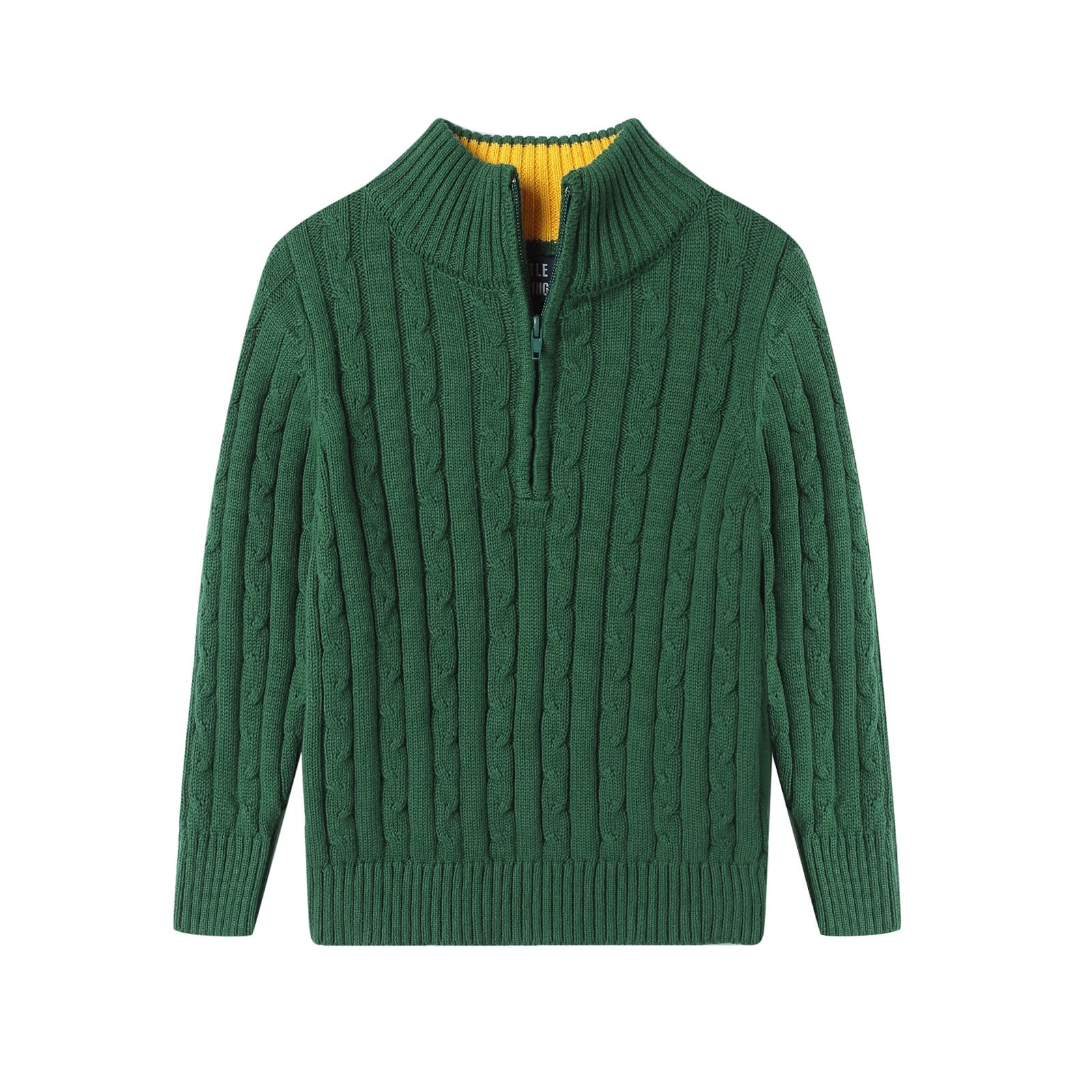 LittleSpring Little Boys Pullover Sweater 1/4 Zip Pullover for Kids ...