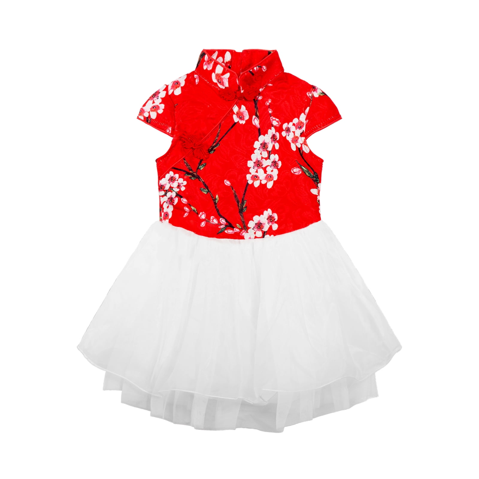 LittleSpring Little Girls Qipao Dress Chinese Traditional Clothes for ...