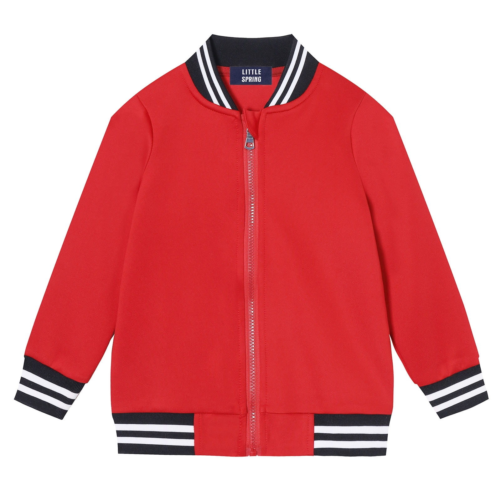 LittleSpring Little Kids Letterman Jacket Girls Boys Bomber Jacket 5T ...