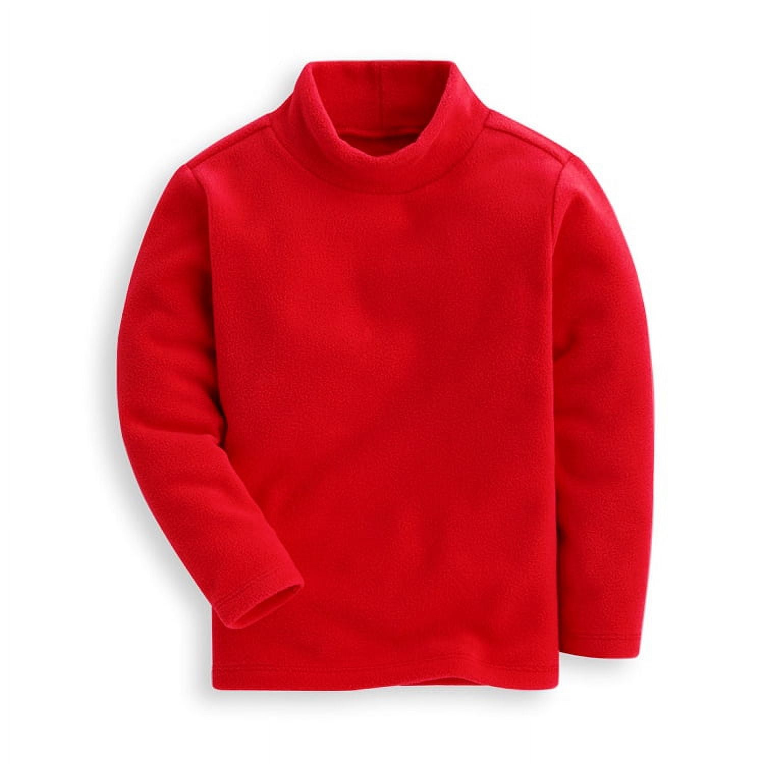 LittleSpring Little Kids Mock Neck Fleece Tops 5T Boys Girls Turtleneck ...
