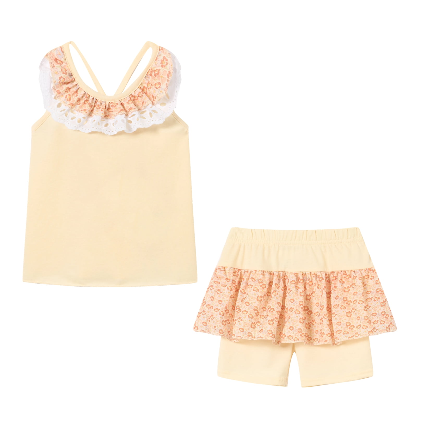 LittleSpring Size 6 Little Girls Summer Outfits for Girls Tank Tops and ...