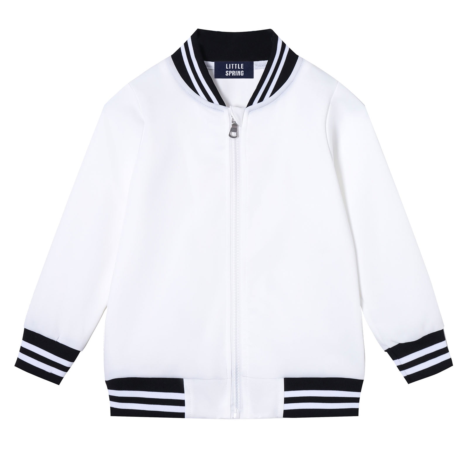 LittleSpring Toddler Bomber Jacket for Girls Boys Varsity Baseball ...