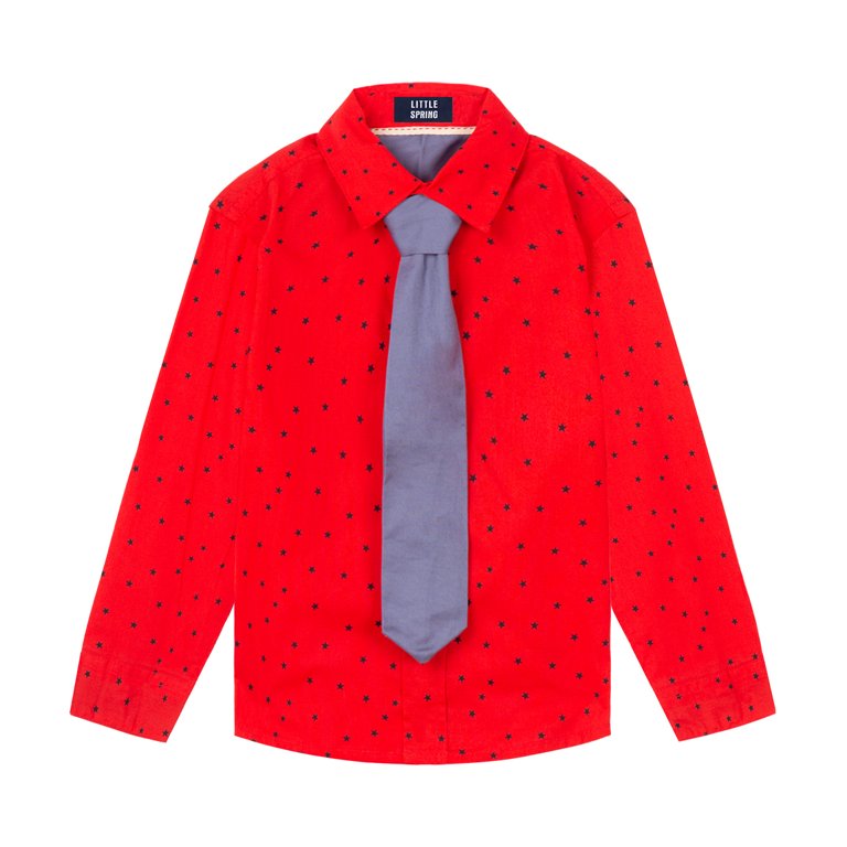Boys Red Dress Shirt