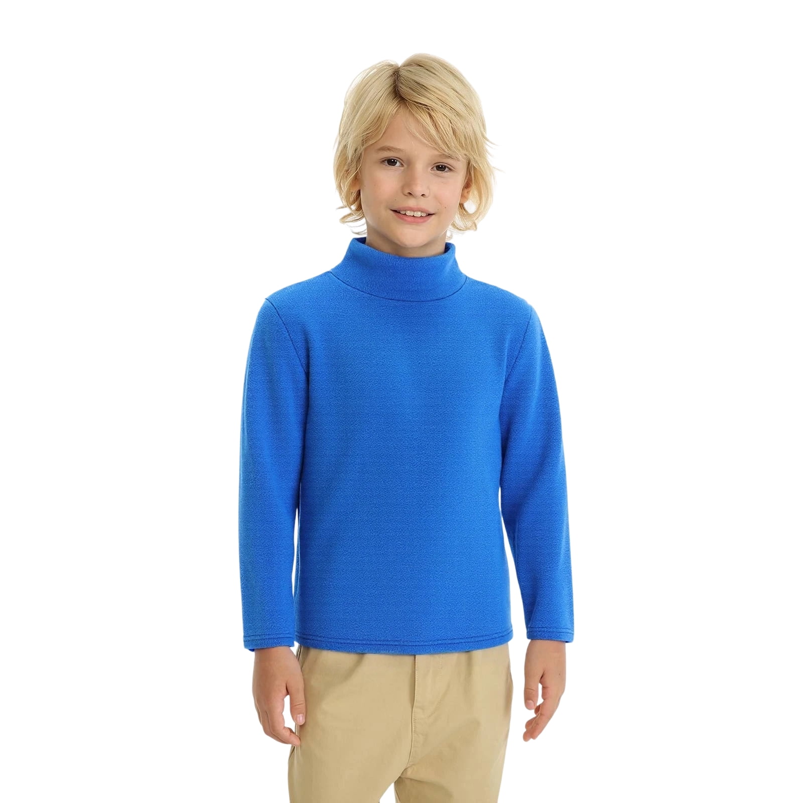LittleSpring Boys Girls Fleece Turtleneck Shirts for Kids Thermal Tops ...