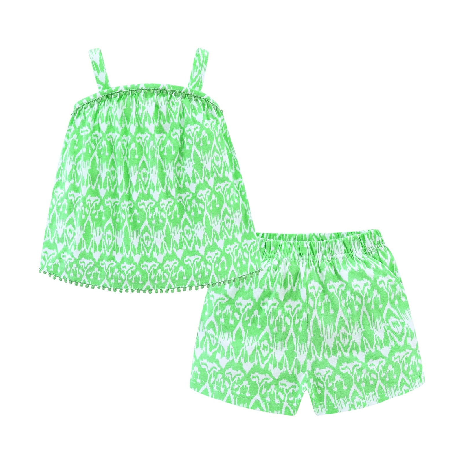 LittleSpring Toddler Girl Summer Outfits Tank Tops and Floral Shorts 2 ...