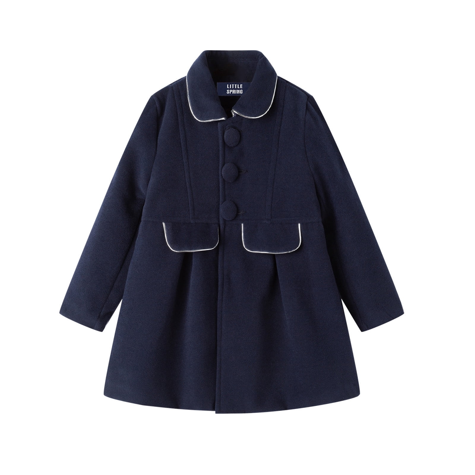 LittleSpring Toddler Girls Peacoat Dress Casual Outerwear Coat, 3T ...