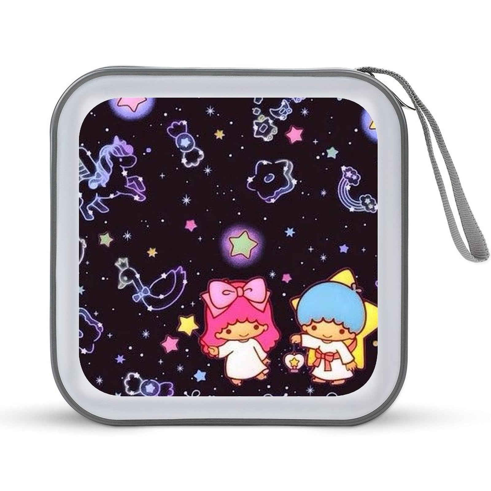 LittleTwinStars CD Case, 40 Capacity VCD/DVD Case Holders Wallet Hard ...