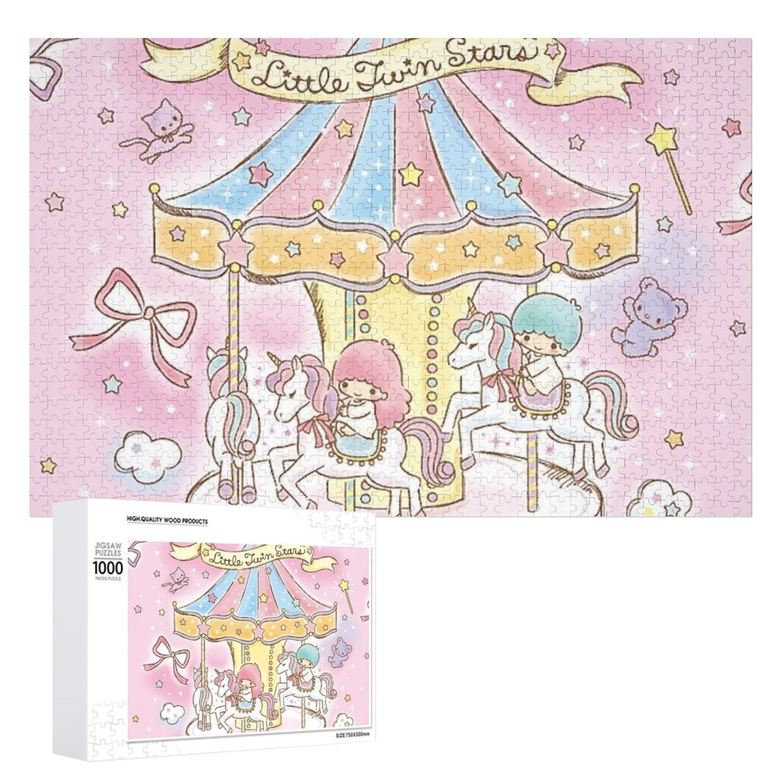LittleTwinStars Ride A Carousel Puzzles- 1000 Piece Jigsaw Puzzle for Adults Challenging Puzzle ...