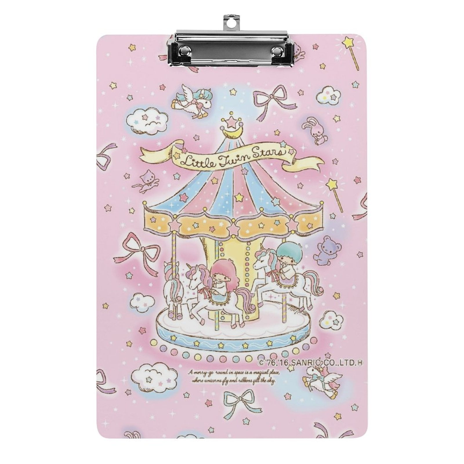 LittleTwinStars Ride A Carousel Acrylic Clipboard A4 Size, Standard ...