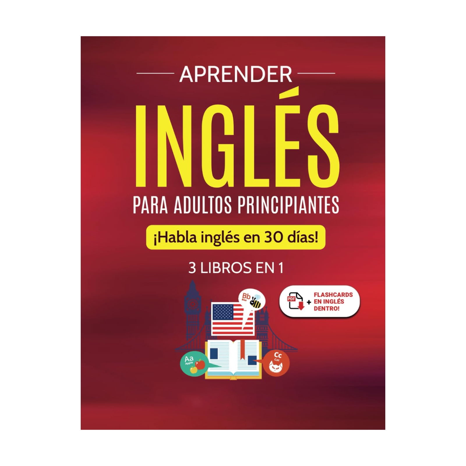 LittleaToy Premium English Learning Books For Adult Beginners: 3-In-1 ...