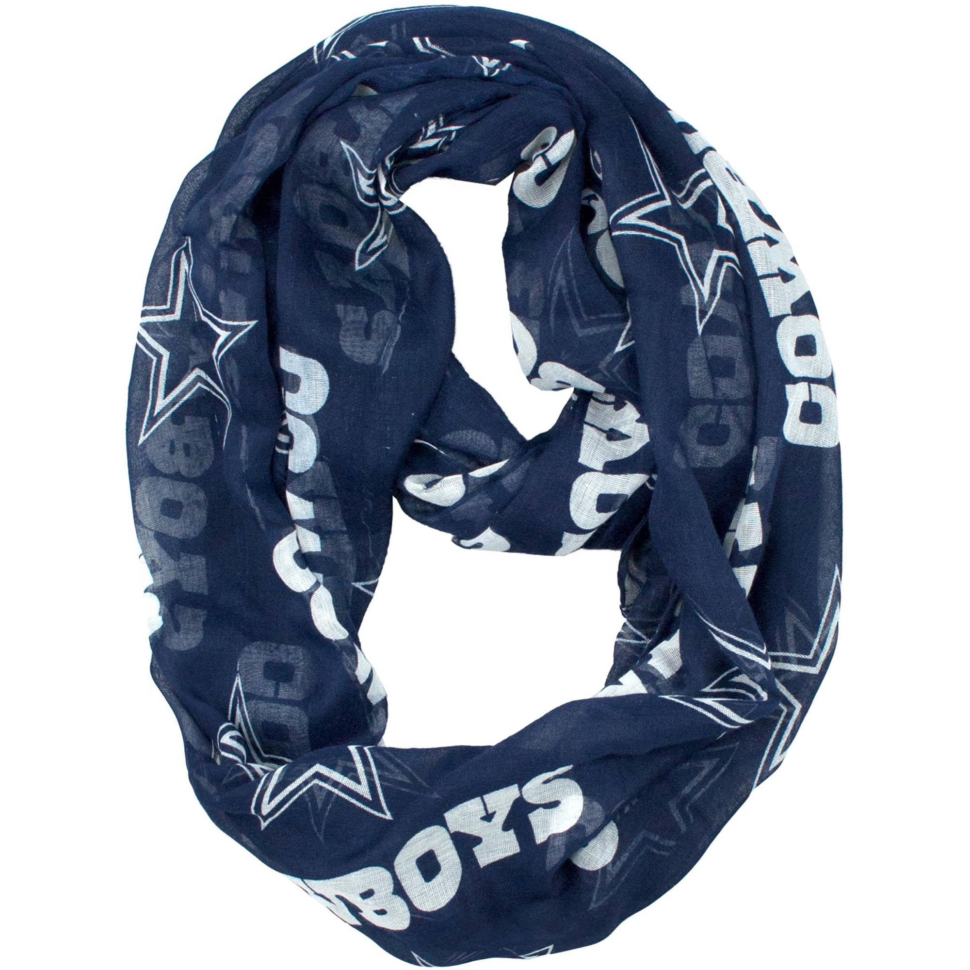 Littlearth womens NFL Dallas Cowboys Sheer Infinity Scarf, Team Color ...