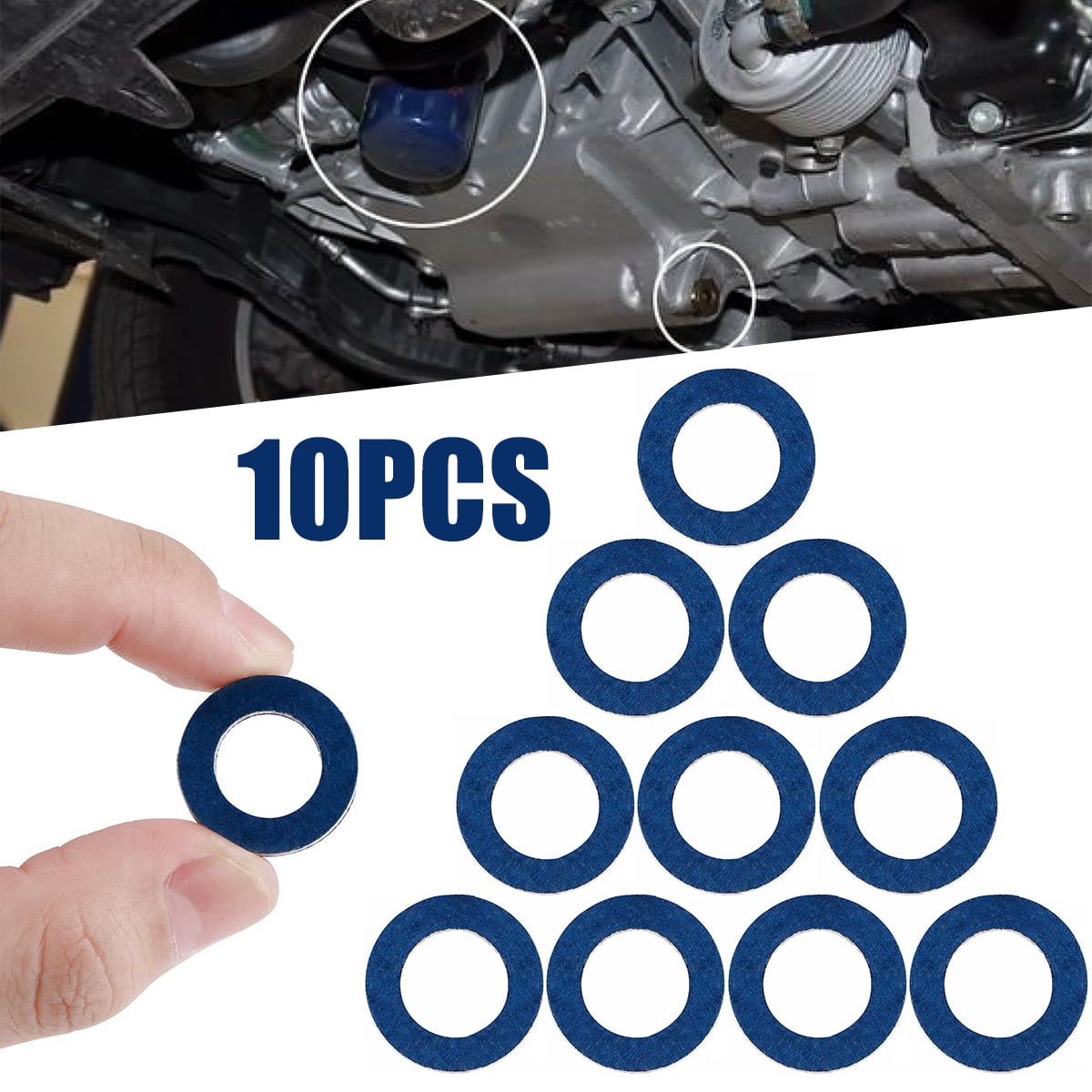 Littleduckling 10pcs Oil Drain Gasket Washers Seals Rings for Toyota ...