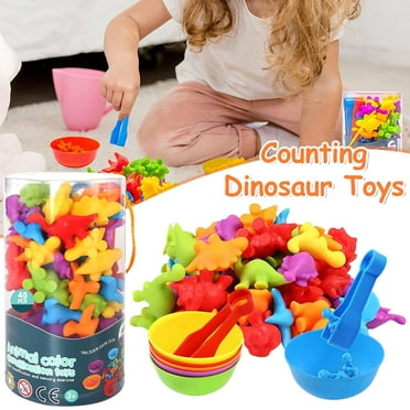 Coogam Dinosaur Counting & Sorting Toy, Color Matching Game ...