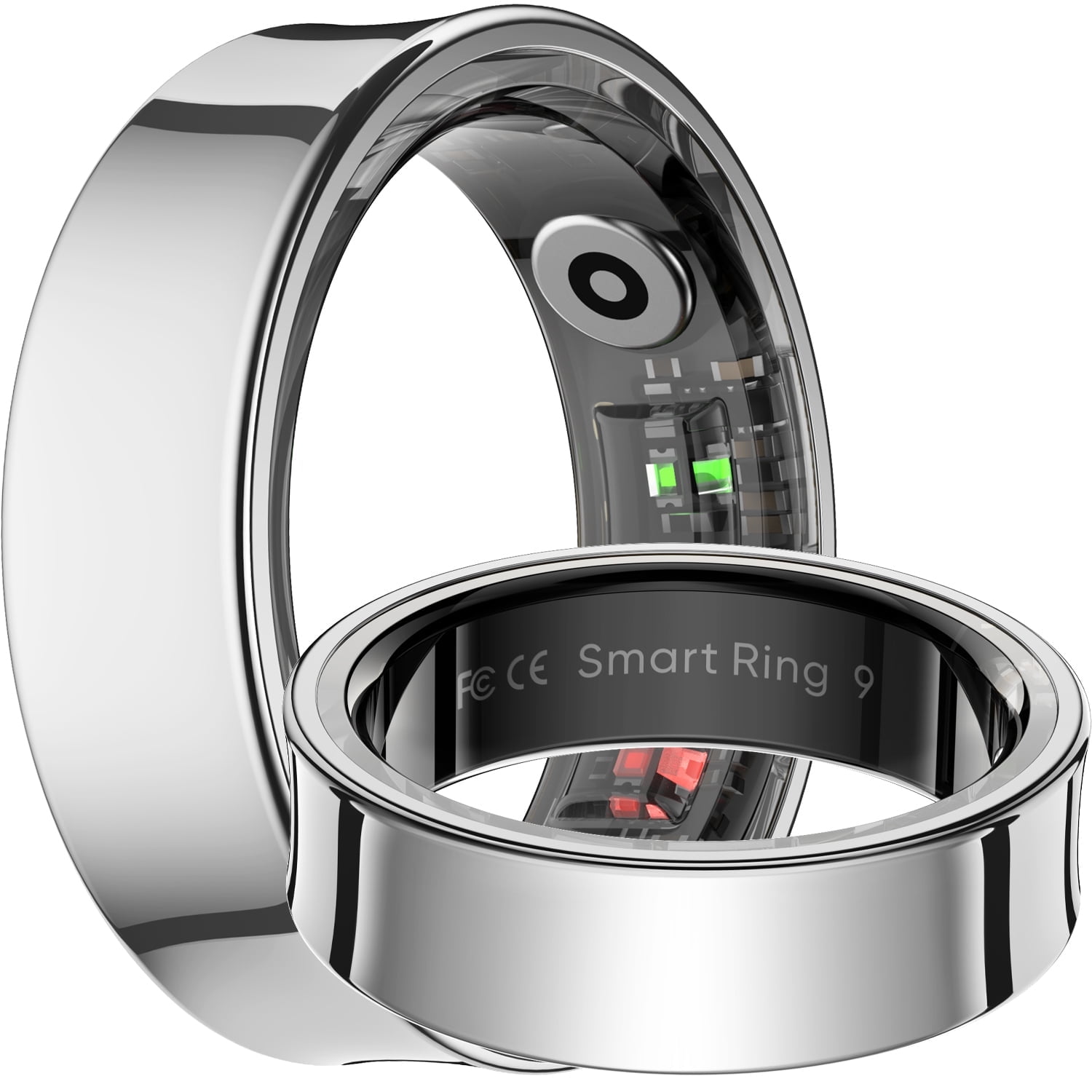Littlefat New Silver Smart Ring, Unisex Fitness Tracker Ring with ...