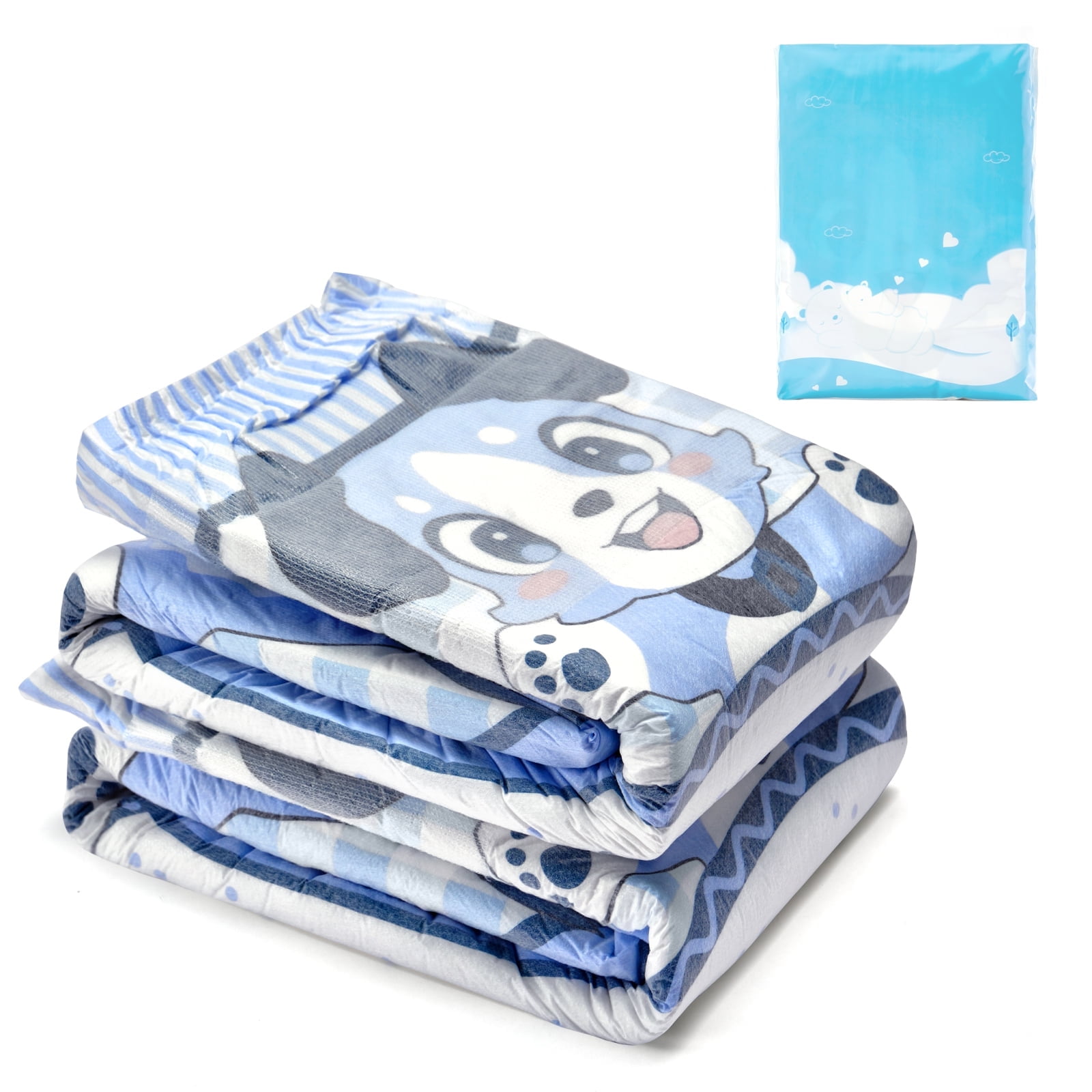 Littleforbig Adjustable Velcro Closure Adult Printed Cloth Back Diaper ...
