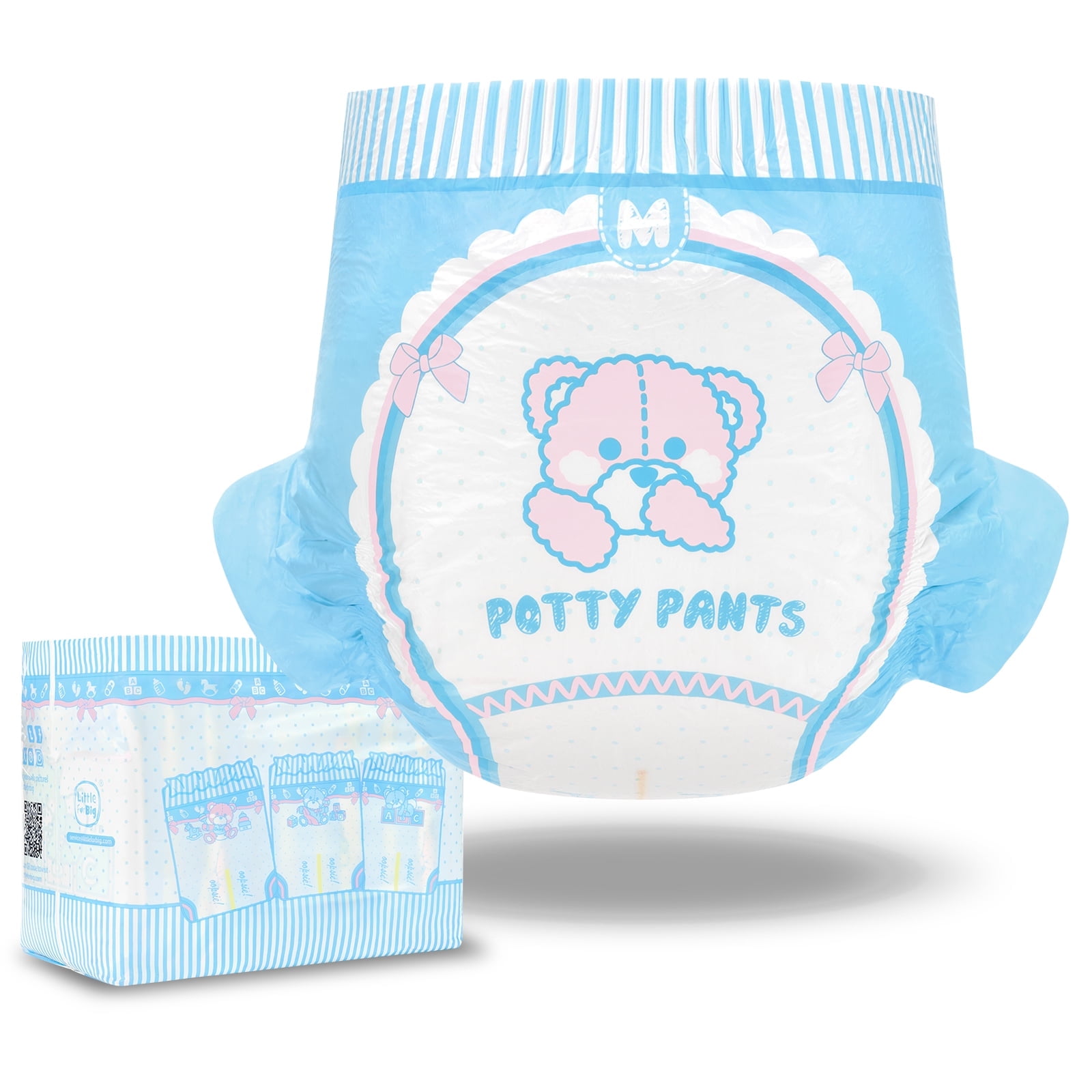 Littleforbig Adult Printed Diaper 10 Pieces - Potty Pants (Medium 28 ...