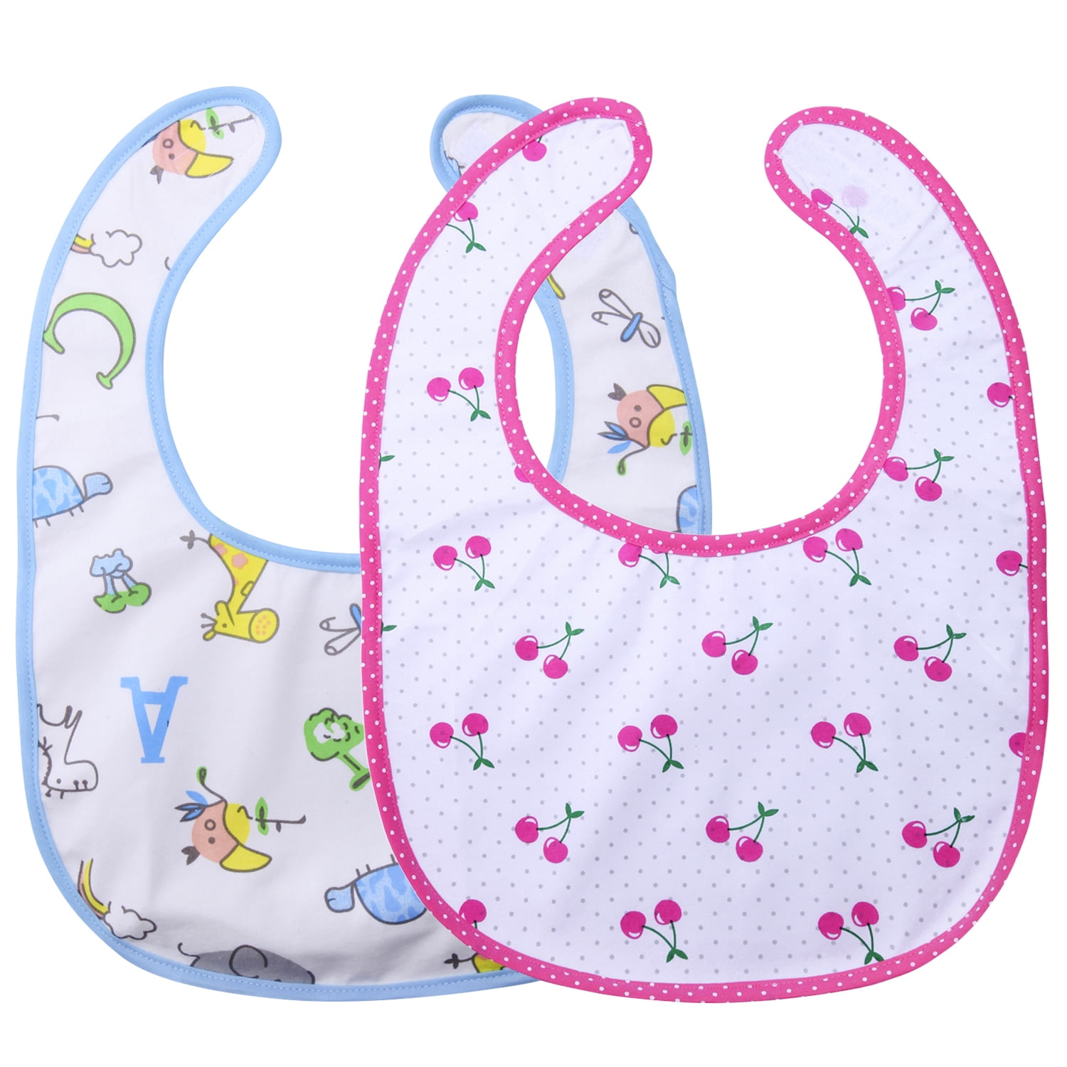 Littleforbig Big Sized Bib 2 Packs - Zoo Animals and Cherry - Walmart.com