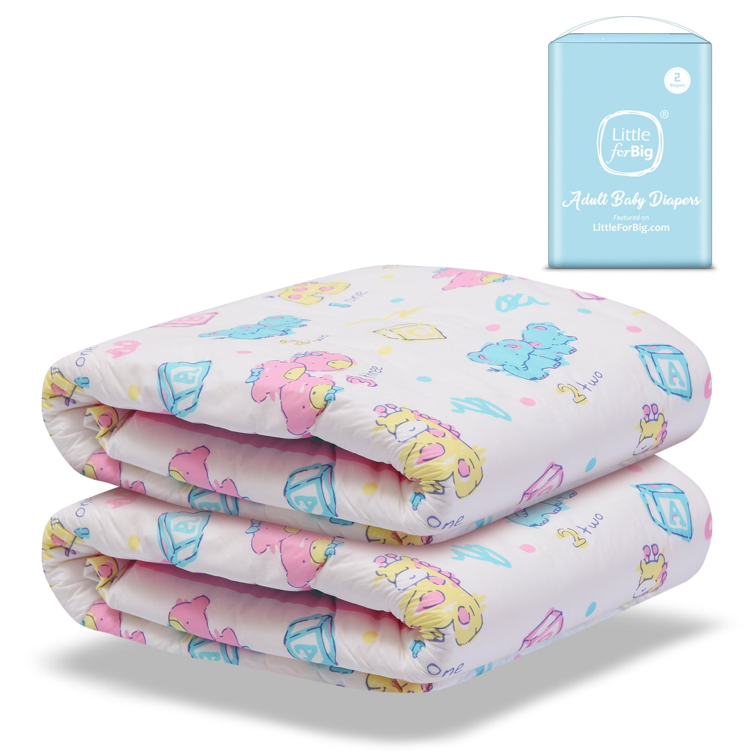 Littleforbig Vintage Baby Adult Diaper 2 Pieces Sample Pack (Large 36 ...