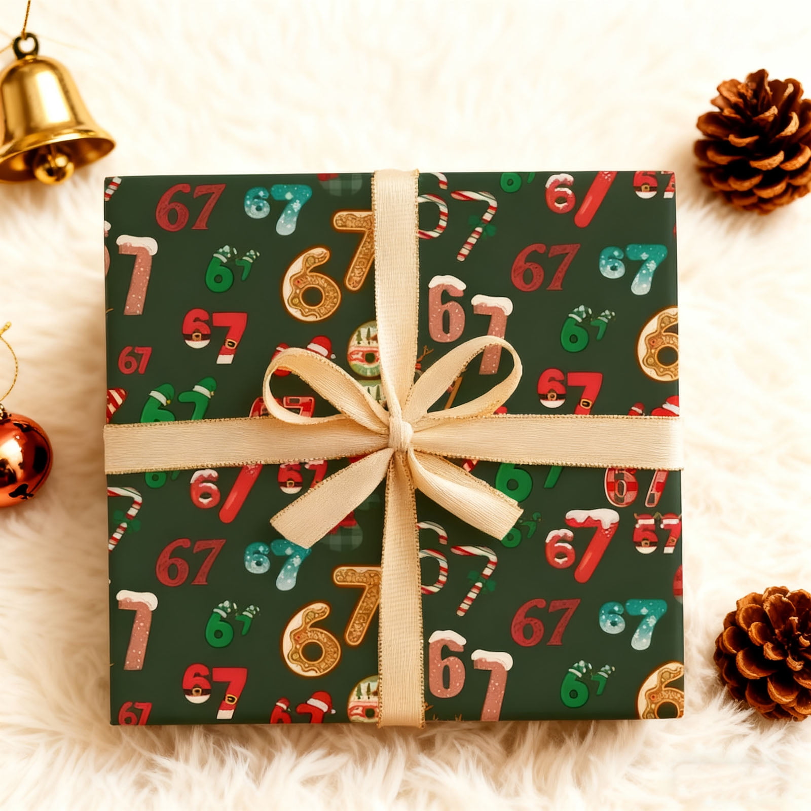 Littleplum 67 Meme Christmas Gift Wrap,Funny Six Seven Wrapping Paper ...