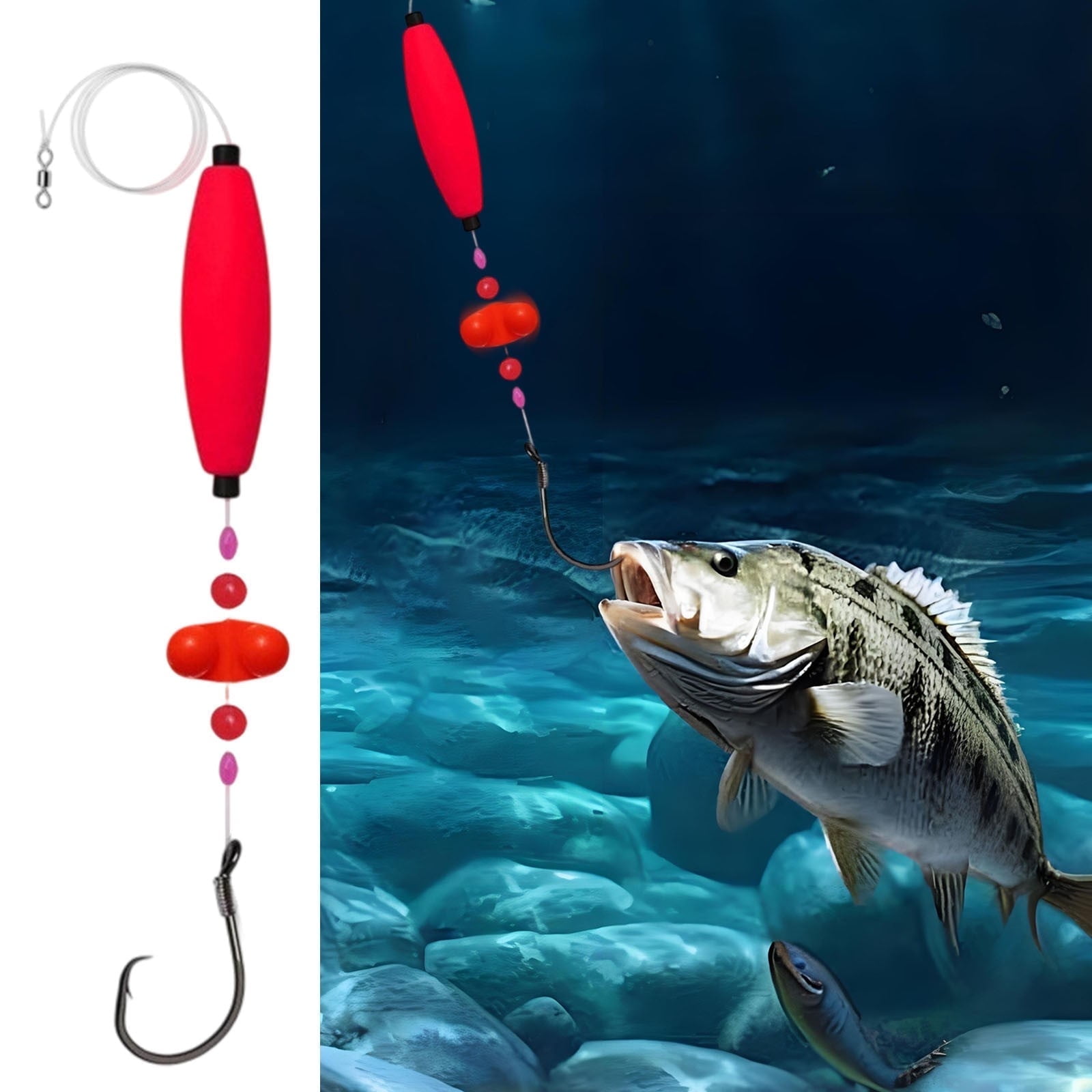 Littleplum Catfish Rig Catfish Rigs,1 Packs Catfish Rattle Floater ...