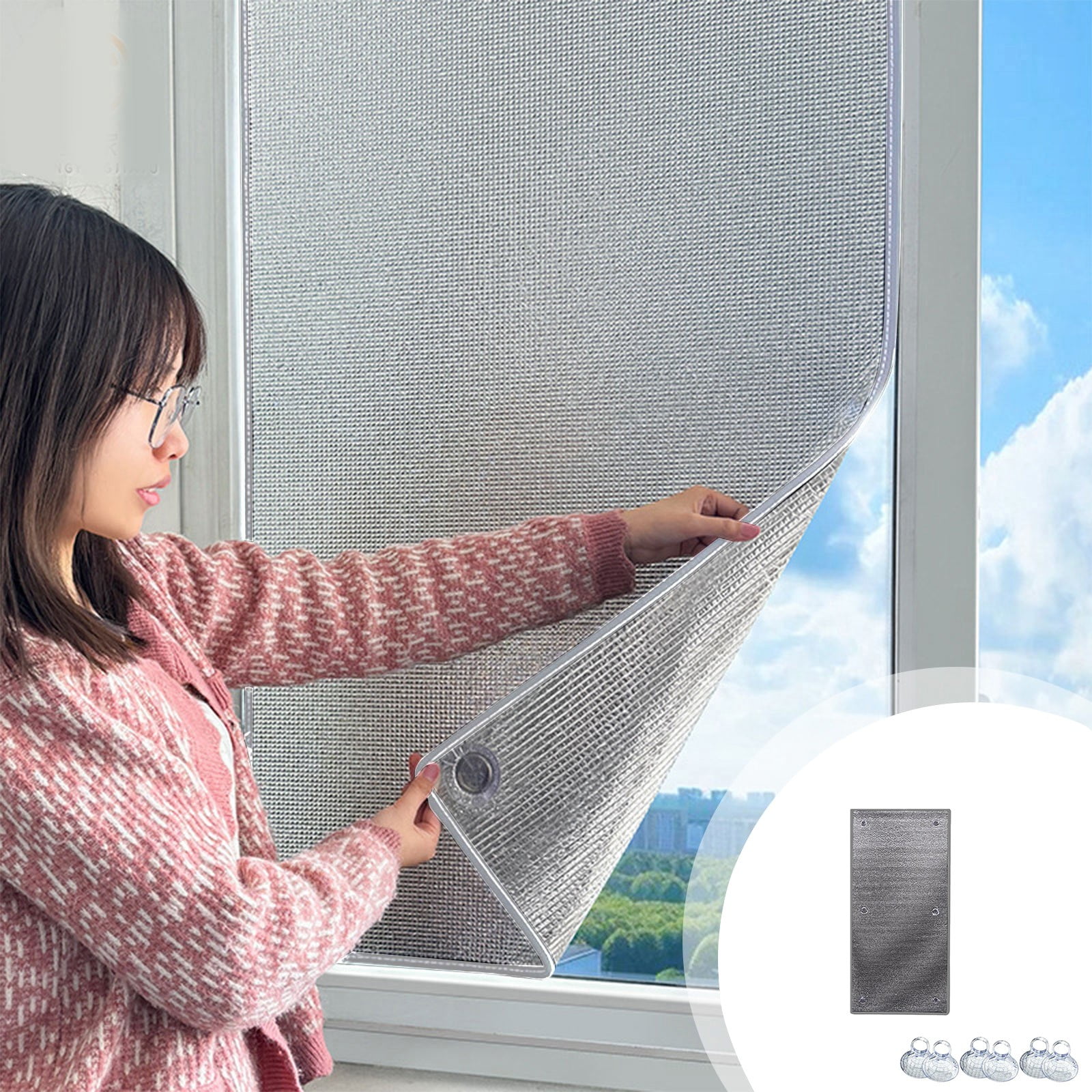 Littleplum Cooling Privacy Window Film,Anti UV Protection,Reflective ...