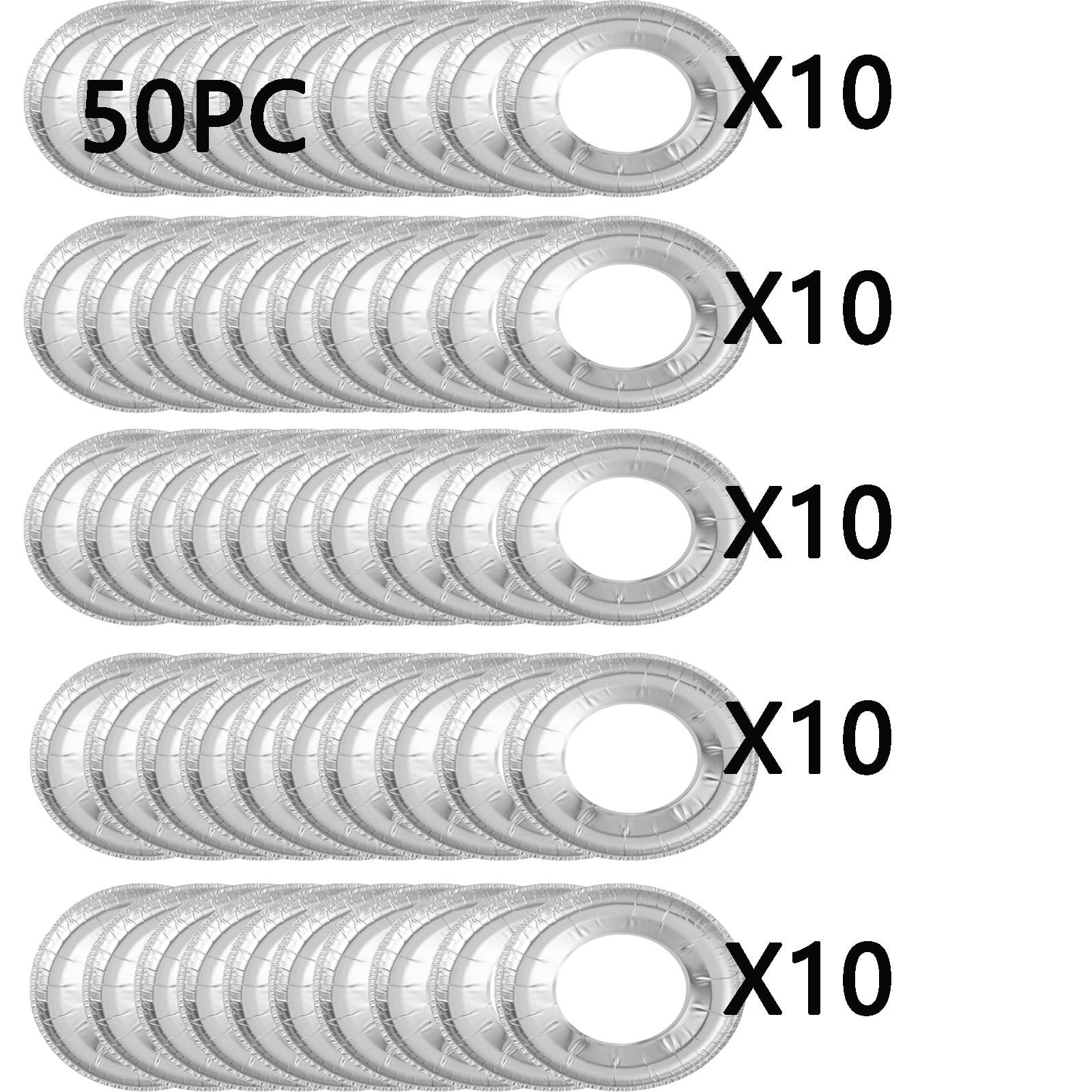 Littleplum Round Disposable Gas Burner Liners,Aluminum Foil Covers for ...