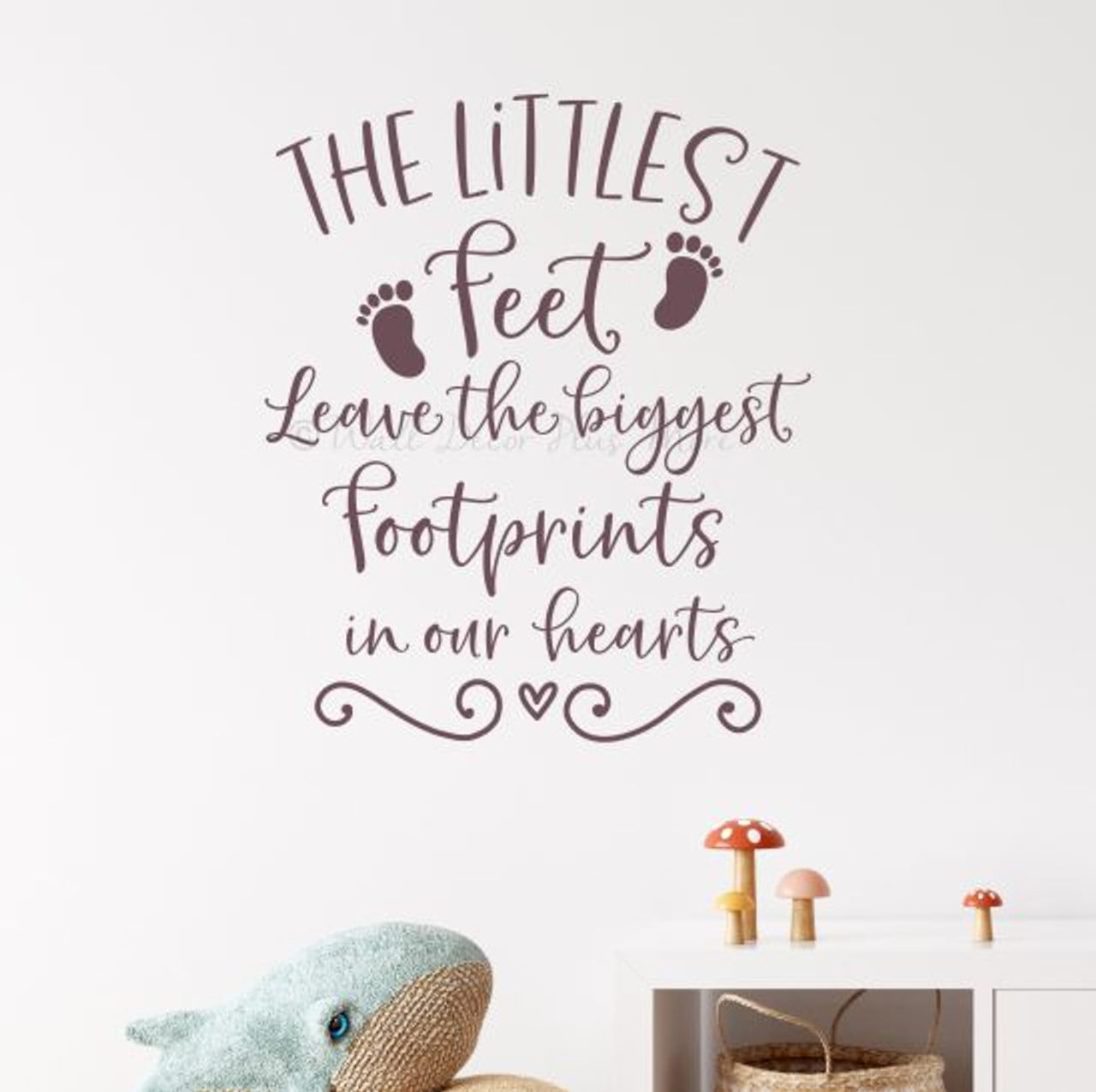 Littlest Feet Biggest Prints In Our Hearts In Loving Memory Wall Decals ...