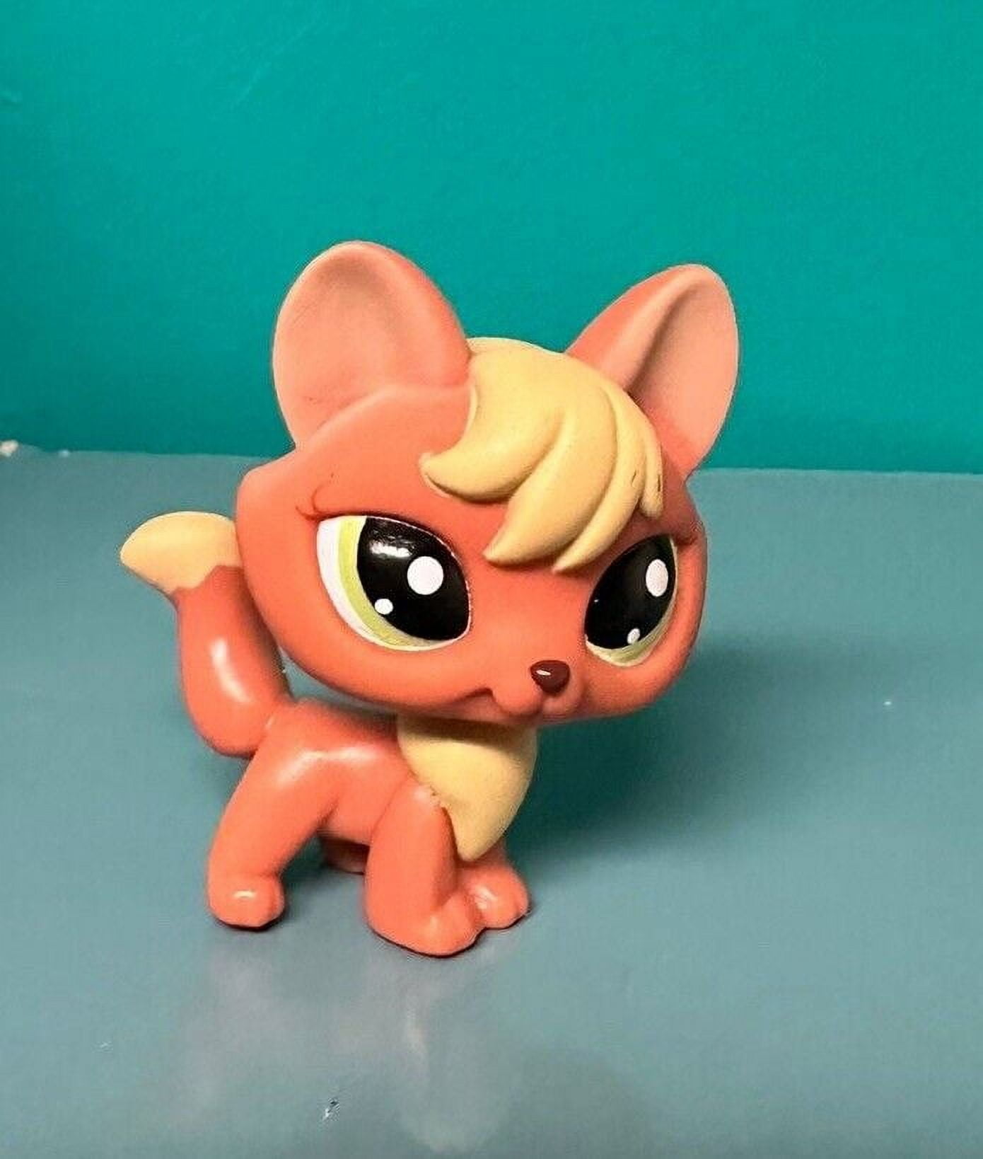 Littlest Pet Shop 1028 Fox Orange Beige Yellow Green Dot Eyes Snowy ...