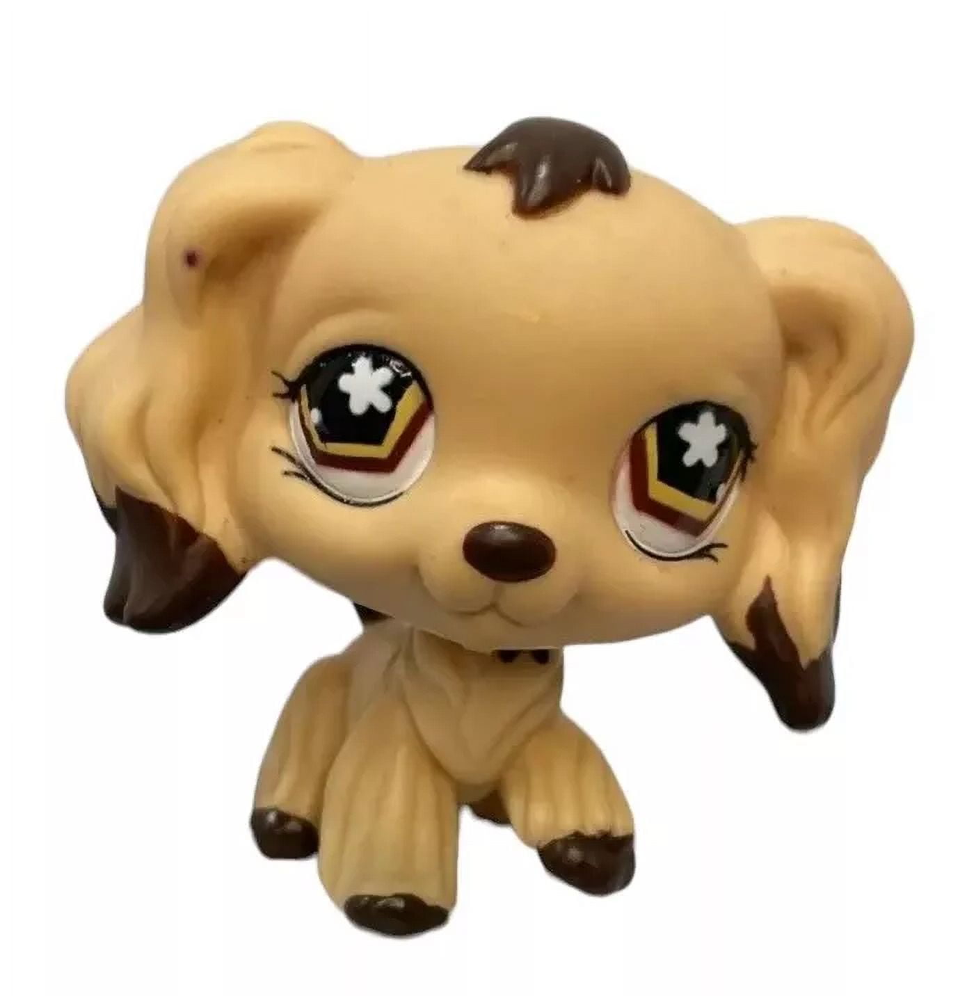 Littlest Pet Shop Cocker Spaniel Authentic LPS #575 Tan Brown Dipped ...