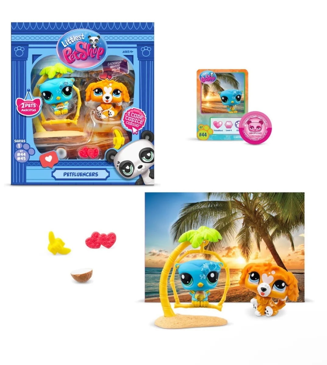Littlest Pet Shop Gen G7 Sunset Pals Petfluencer Pairs 44 Owl 45 ...