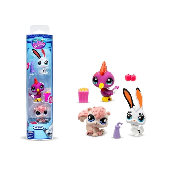 Littlest Pet Shop Trio Park, 3 Bobbin' Head Pets with Accessories ...