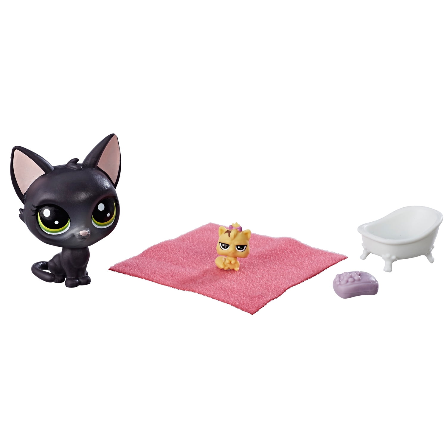 Littlest Pet Shop Jade Catkin & Kittylina Scrapper, 2 Pets, 3 ...