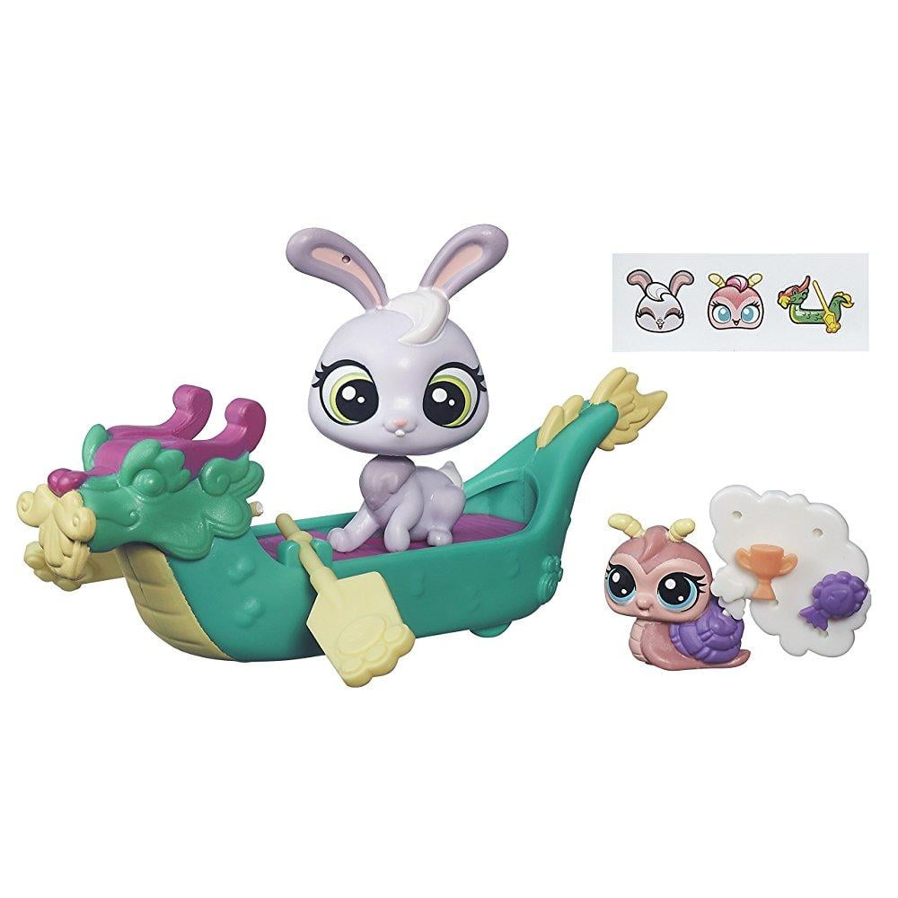 Littlest Pet Shop Lps Bunny And Snail Dragon Boat - Walmart.com