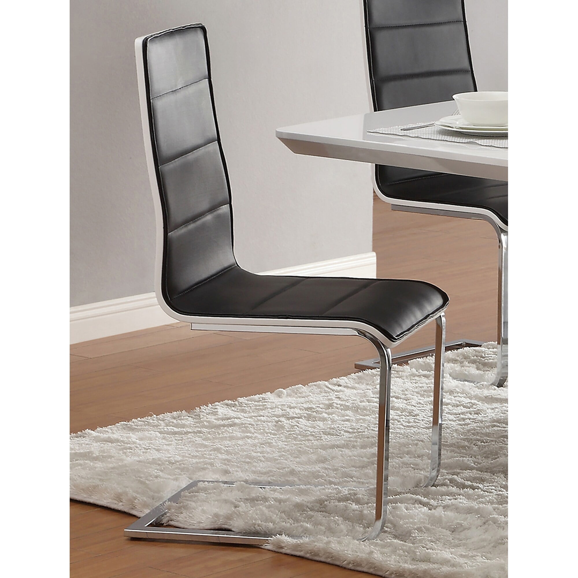 Littleton Contemporary Faux Leather Chrome Dining Chairs (Set of 4 ...