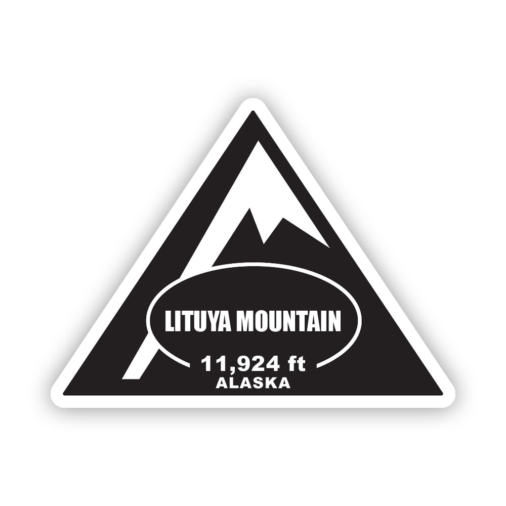 Lituya Mountain Sticker Decal - Self Adhesive Vinyl - Weatherproof ...