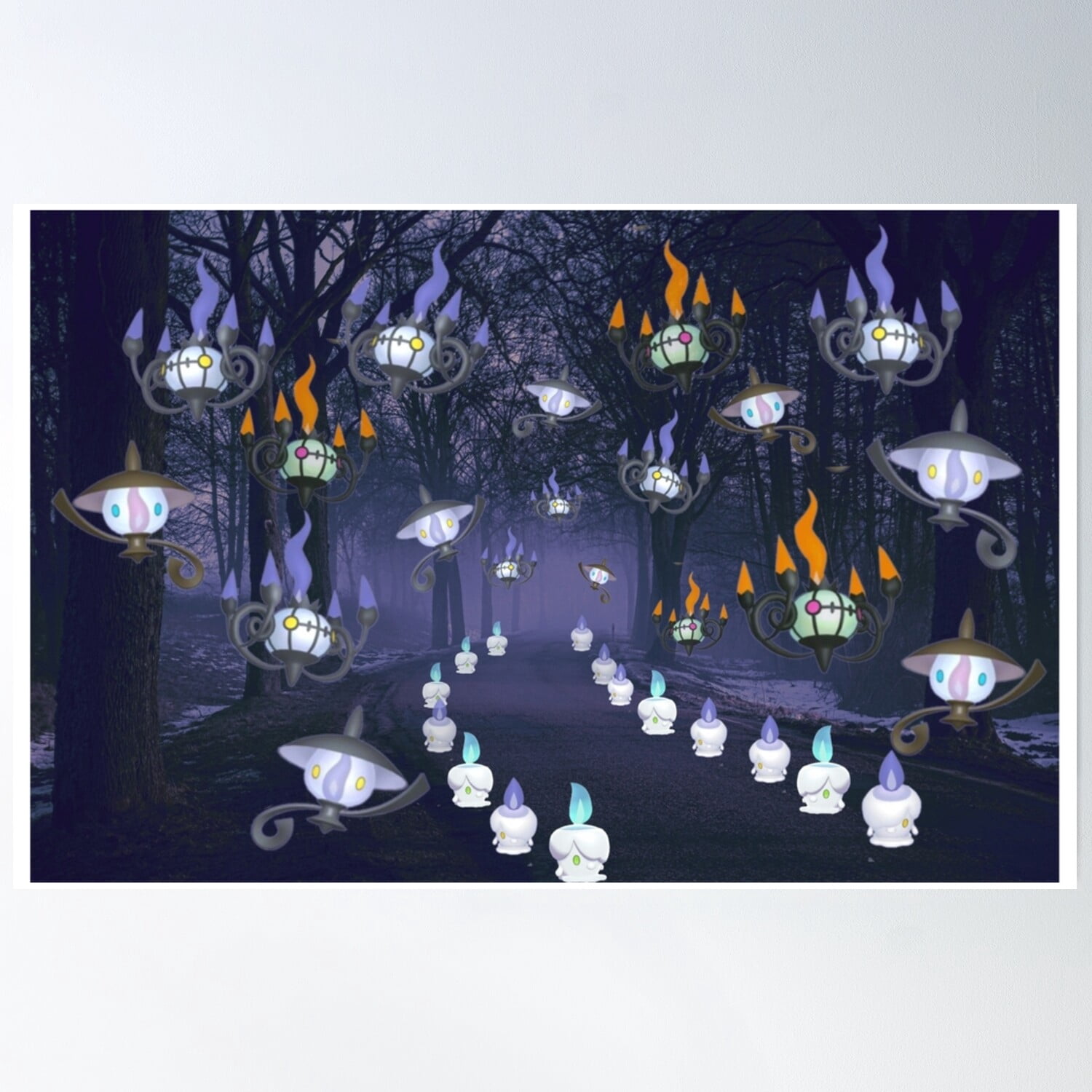 Litwick Evolutions Pokemón Poster Wall Art, Modern Wall Decor, 12x18 ...