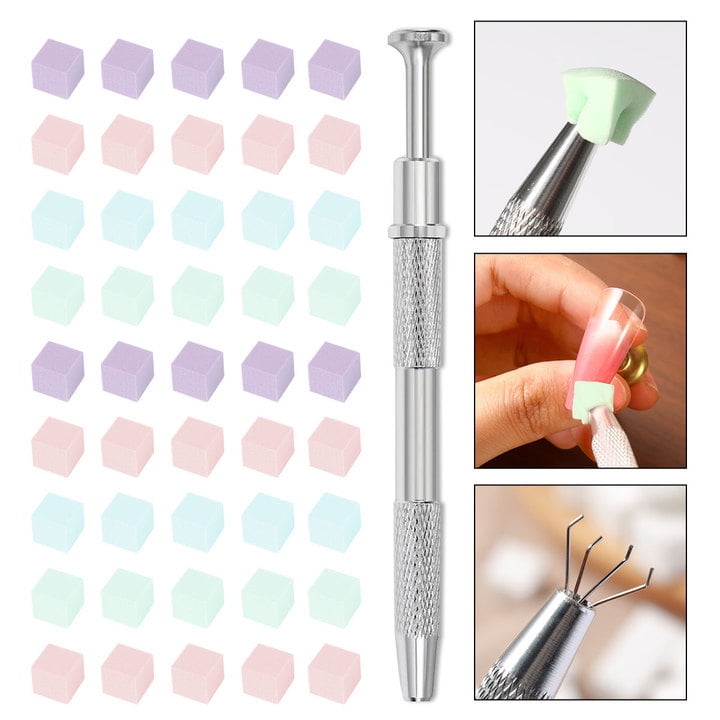 Liukekj 1 Set Nail Art Sponges Set With Metal Grabber And Mini ...