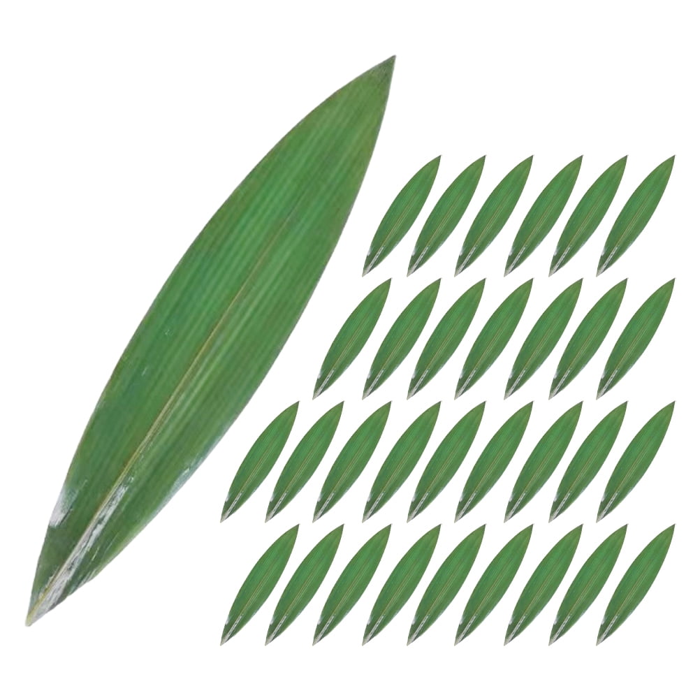 Liukekj 100Pcs Bamboo Leaves for Dish Display Sushi Decorative Leaves ...