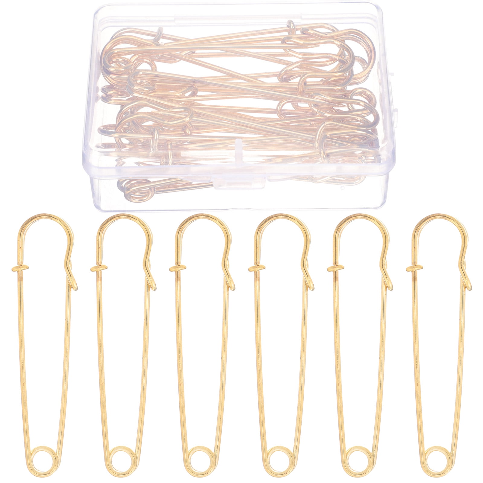 Liukekj 10pcs Simple Retro Safety Pin Clips DIY Crafting Pin Stainless ...
