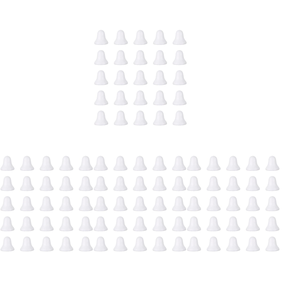 Liukekj 160 pcs Unfinished Bell Model DIY Bell Shape Painting Toys DIY ...