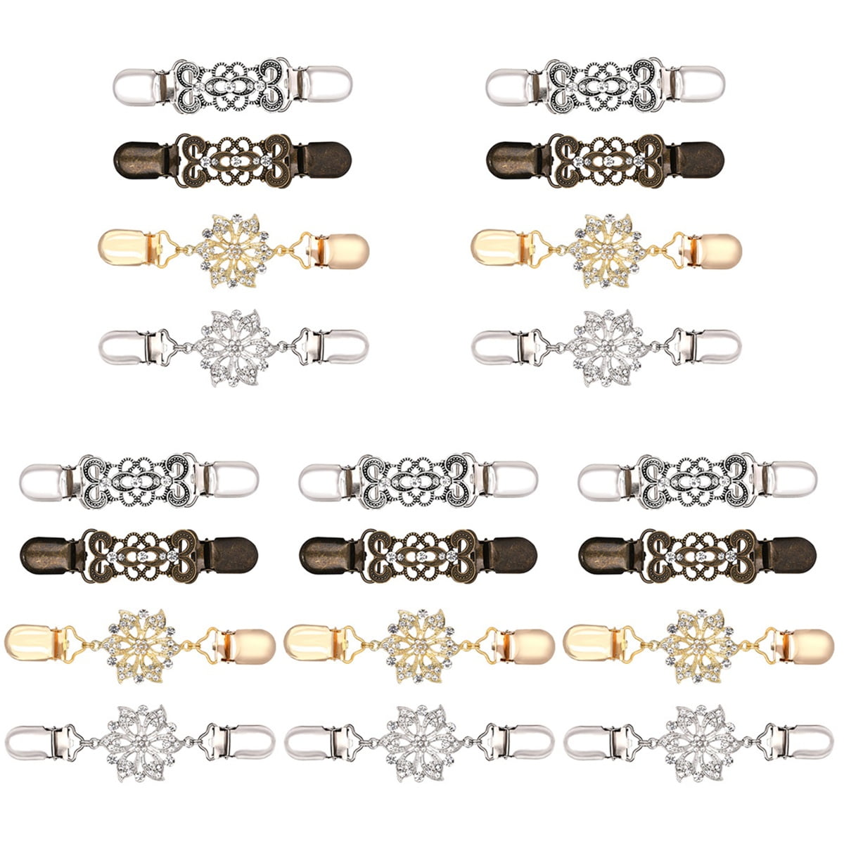 Liukekj 20 pcs Dress Cinch Clips Cinch Shawl Clip Cardigan Collar Clips ...