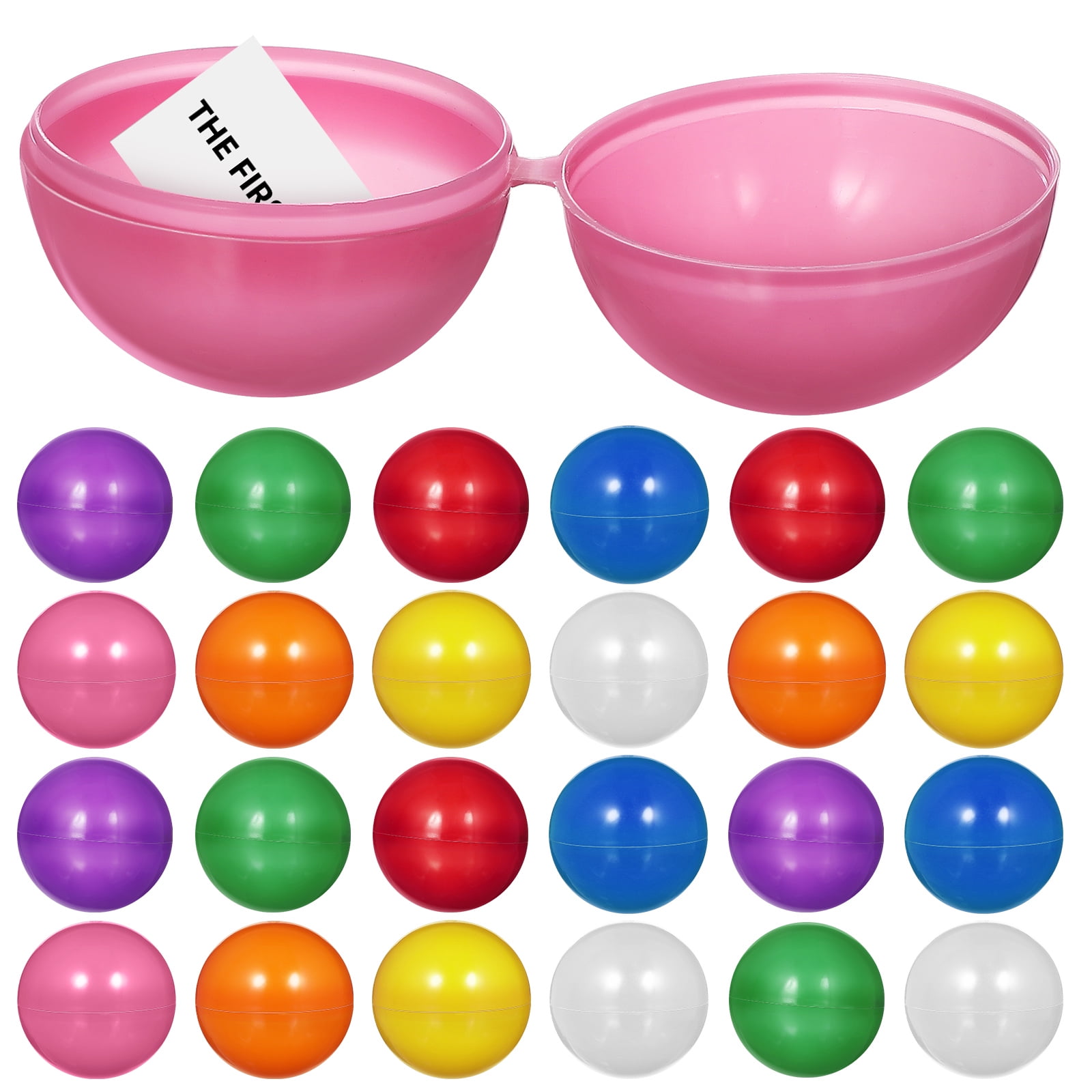 Liukekj 25 Pcs Raffle Balls Plastic Hollow Balls Colored Party Game ...