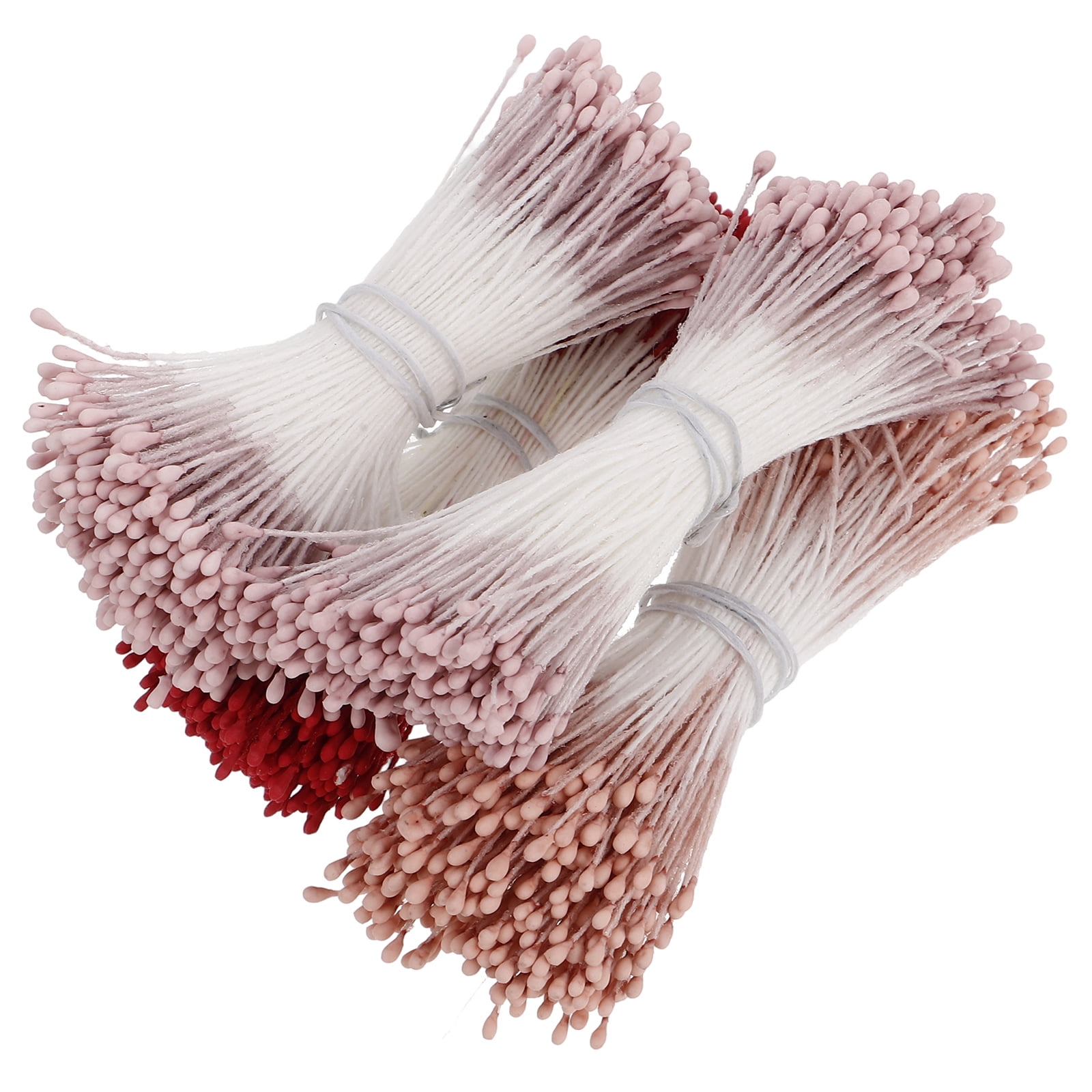 Liukekj 4 Bundles of Artificial Matte Flower Flower Heads Lifelike ...