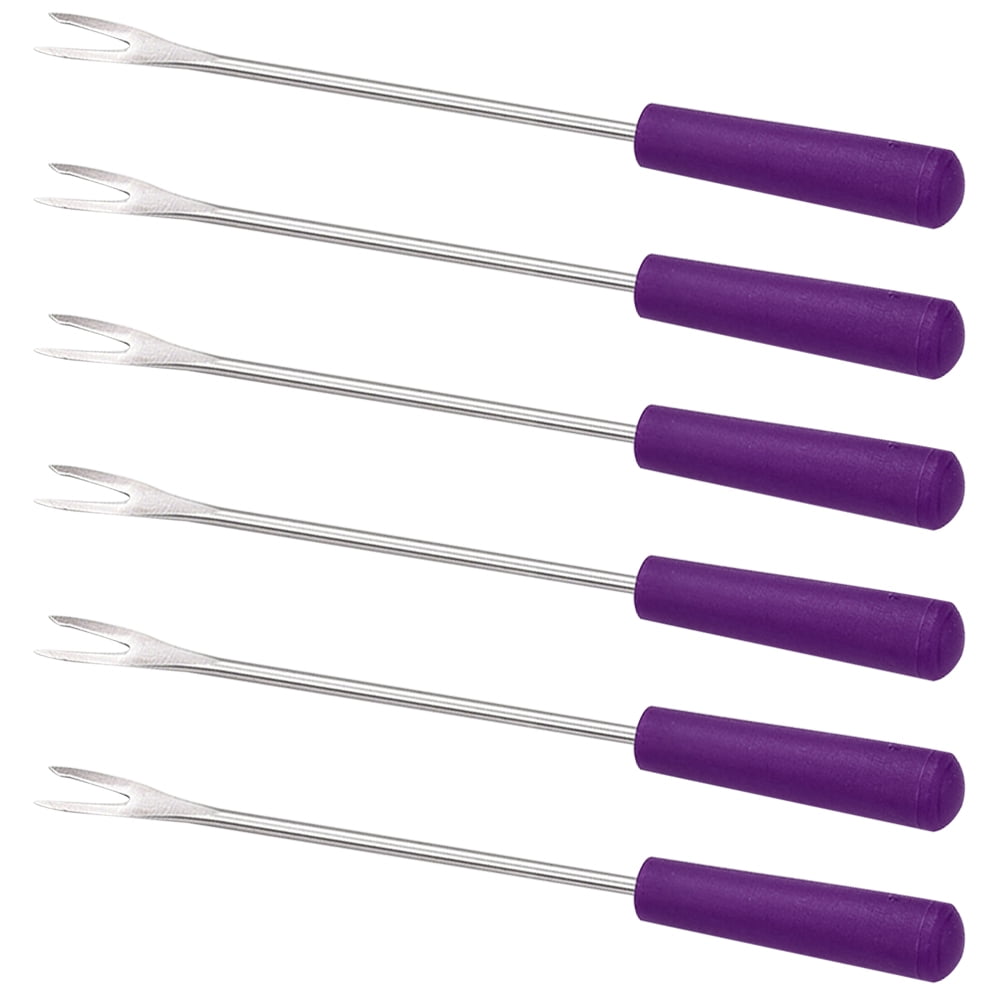 Liukekj 6Pcs Chocolate Dipping Tool Cheese Melting Forks Portable BBQ ...