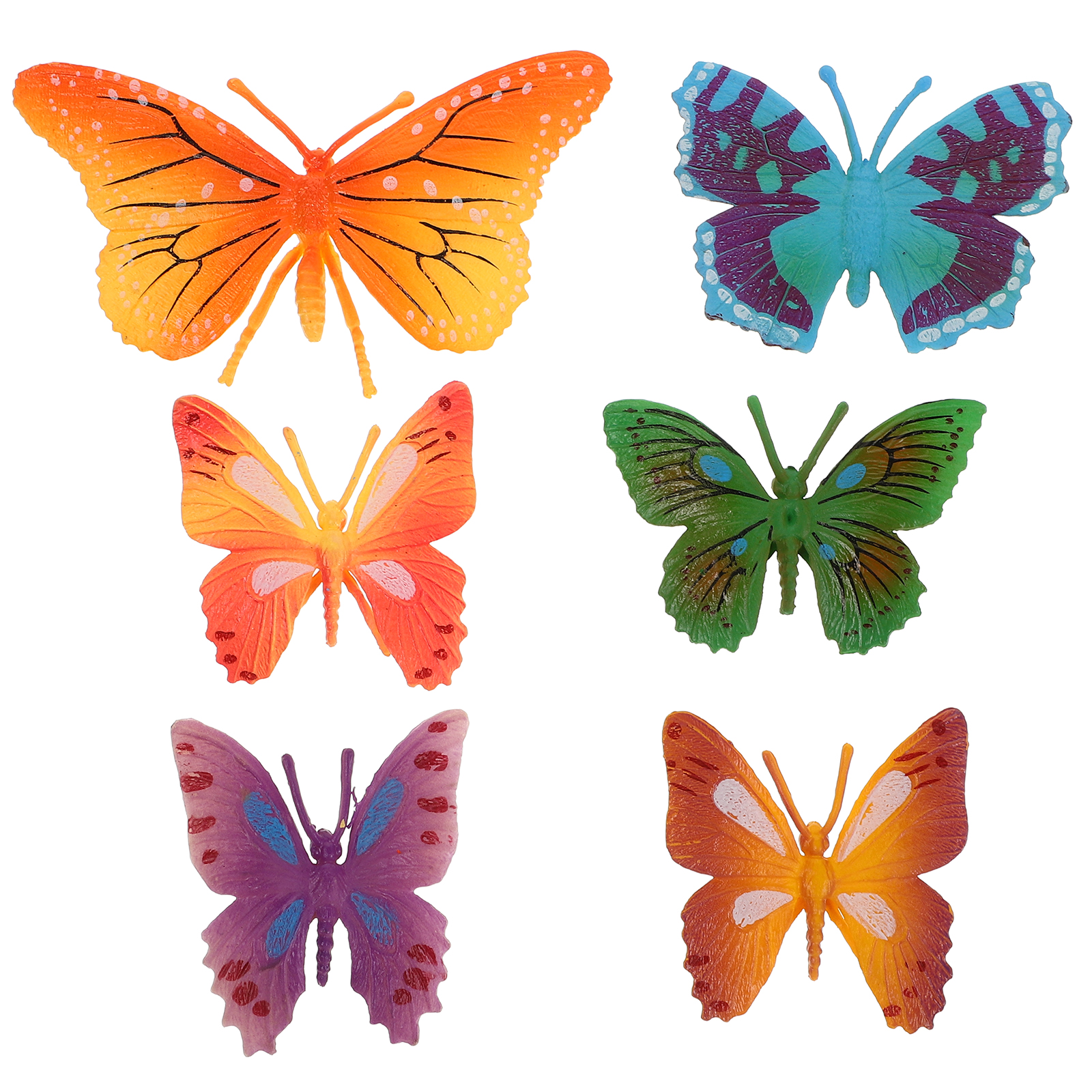 Liukekj 6pcs Colorful Butterfly Toys Lovely Realistic Butterflies For ...