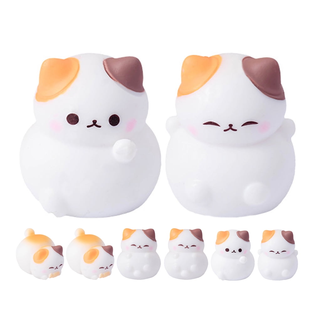 Liukekj 8pcs Mini Cat Collectibles Cat Character Figurines DIY Cat ...