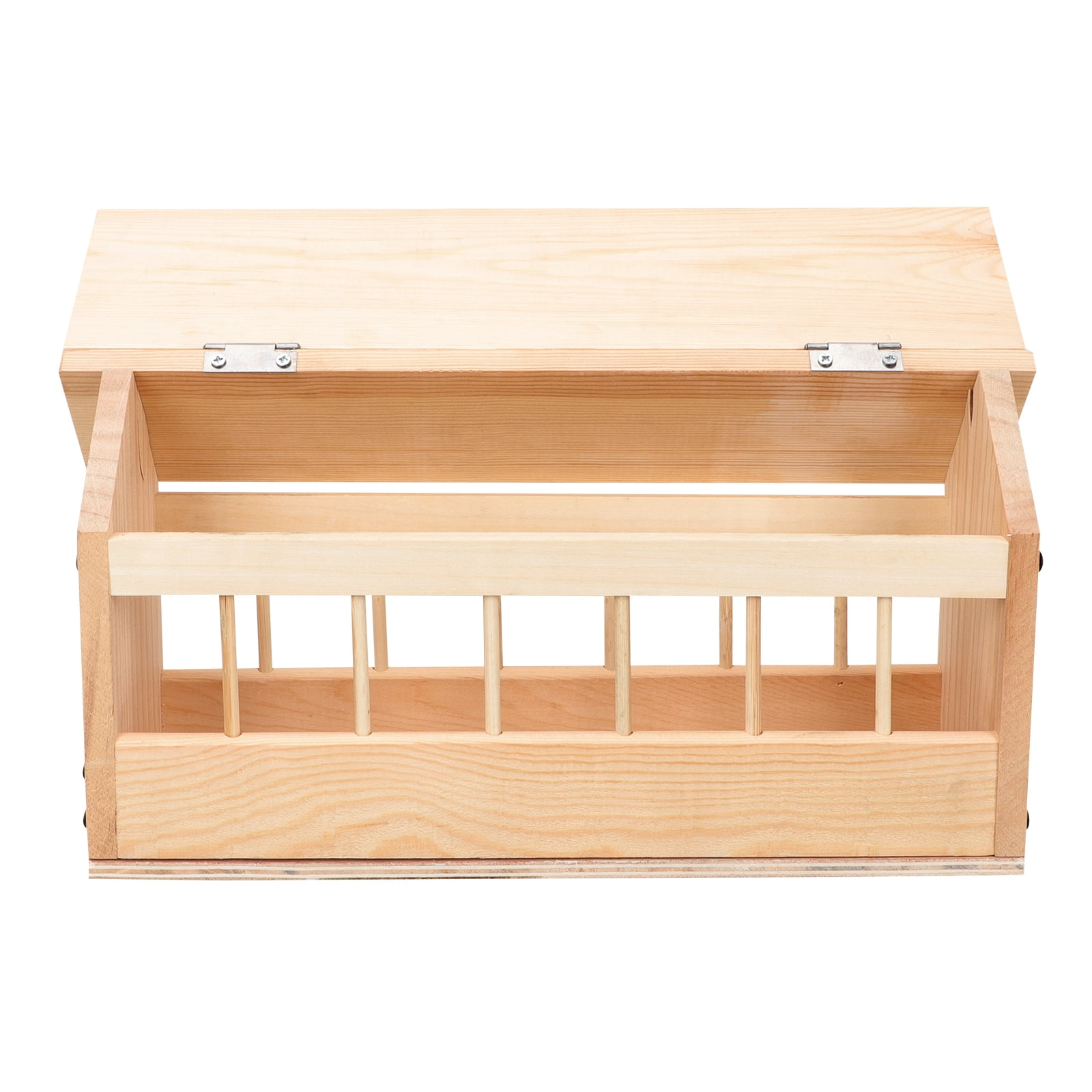 Liukekj Pigeon Feeding Trough Wooden Pigeon Feeder Multi-hole Pigeon ...