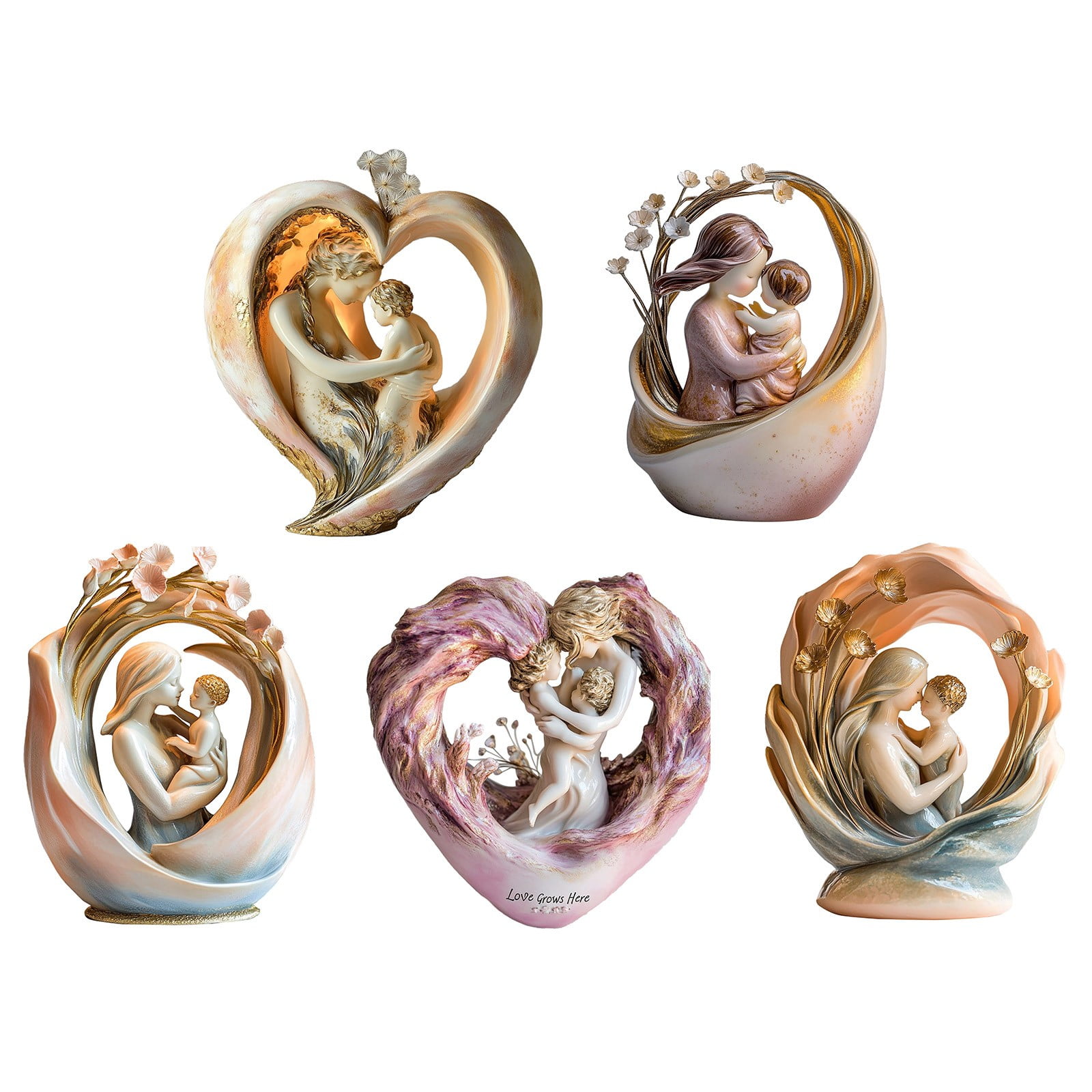 Liulin Mother and Son Figurines Statues, The Greatest Bond Mon and ...